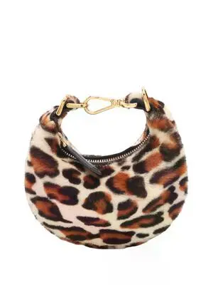 Fendi 2010-2026 Nano Calf Hair Fendigraphy Hobo Bag - Brown