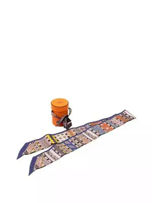 Hermès 2000-2026 Colliers De Chiens Silk Twilly Scarf Scarves - Blue