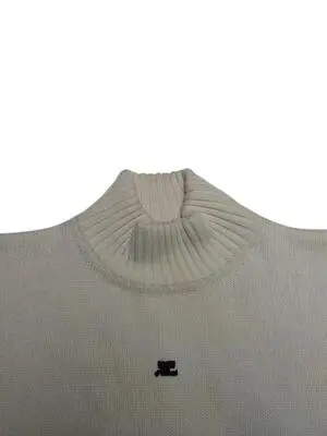 COURREGES Tartan Turtleneck Knit Dress