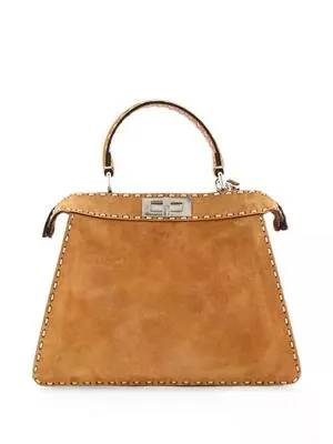 Fendi Selleria Peekaboo Bag Suede Medium Tote Bag