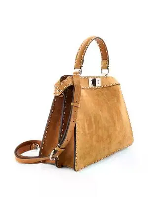 Fendi Selleria Peekaboo Bag Suede Medium Tote Bag