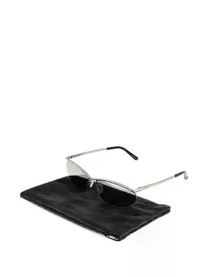 Attico X Linda Farrow Charlotte Geometric-frame Sunglasses - Silver