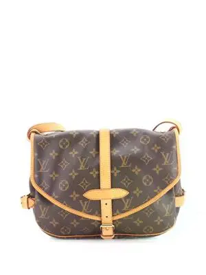LOUIS VUITTON Saumur Handbag Monogram Canvas 30 Crossbody Bag - Brown