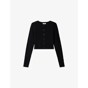 Sandro Slim-fit Pointelle Knitted Cardigan - Black