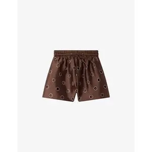 Sandro Embellished Tie-waist Woven Shorts - Brown