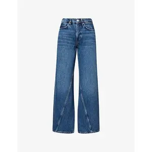 ANINE BING Brie Wide-leg Denim Jeans