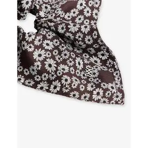 Sandro Floral-print Woven Scrunchie