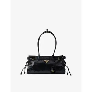 Prada Bonnie Medium Leather Handbag - Black