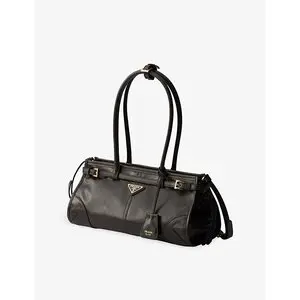Prada Bonnie Medium Leather Handbag - Green