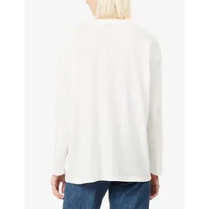 ANINE BING Ivan Long-sleeve Cotton T-shirt - Ecru