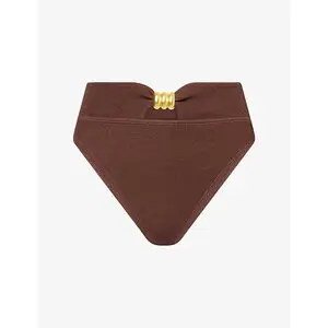 4TH & RECKLESS Giulia Crinkle Bikini Bottoms - Brown
