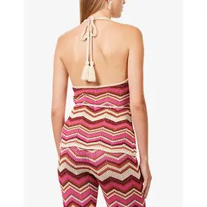 Devon Windsor Carina Halter-neck Knitted Top