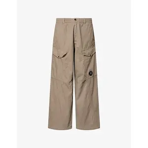 C.P. COMPANY Microreps Boxy-fit Cotton Trousers - Fallen Rock