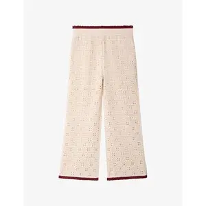 Sandro Cropped Crochet Knitted Trousers