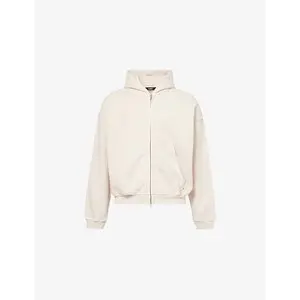 SUMMIT Vintage Zip Cotton-jersey Hoodie - Bone