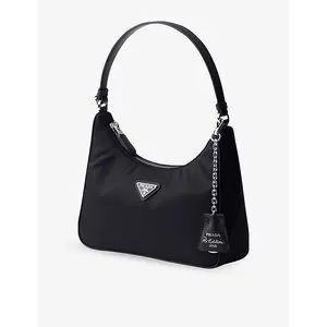 Prada Re-edition 2005 Re-nylon And Saffiano Leather Mini Bag - Black