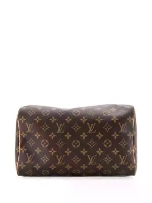 LOUIS VUITTON Speedy Handbag Monogram Canvas 30 Satchel - Brown
