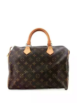 LOUIS VUITTON Speedy Handbag Monogram Canvas 30 Satchel - Brown
