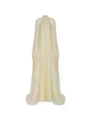TALLER MARMO Eterea Feather-trim Gown