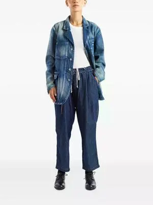 COTTLE Gurkha Pleated Drawstring-waist Jeans
