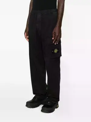 Stone Island Logo-patch Cargo Pants - Black