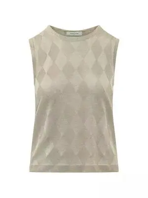 GRAN SASSO Argyle-pattern Knit Top