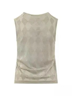GRAN SASSO Argyle-pattern Knit Top