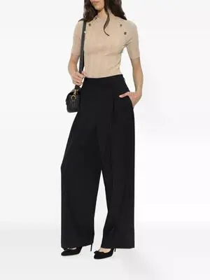 Sportmax Radura Button-detail Ribbed T-shirt