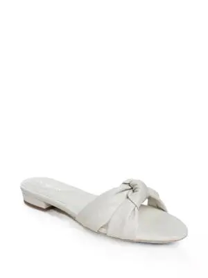 GINISSIMA Sofia Knot-detail Leather Sandals