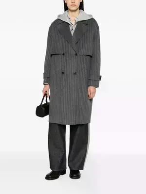Patrizia Pepe Pinstripe Double-breasted Coat