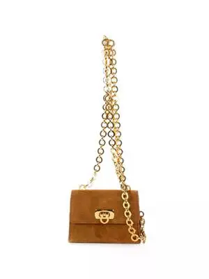 FERRAGAMO Suede Shoulder Bag - Brown