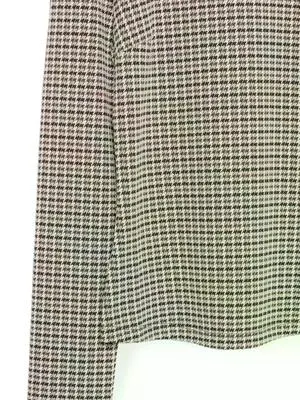 Patrizia Pepe Micro-check High-neck Top