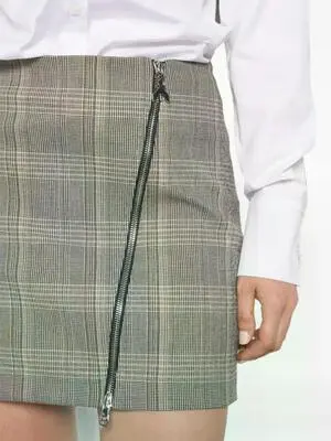 Patrizia Pepe Check-pattern Zip-detail Dress
