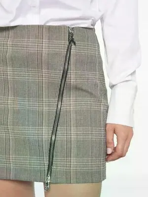 Patrizia Pepe Check-pattern Zip-detail Dress