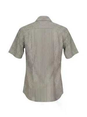 Isaia Striped Short-sleeve Shirt - Grey