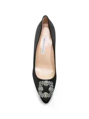 Manolo Blahnik Hangisi Crystal-buckle Pumps