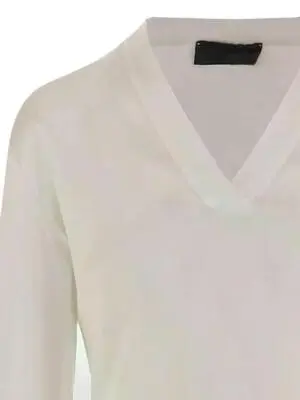 F.IT V-neck Silk Shirt - Neutrals