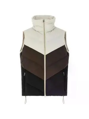 Kiton Chevron-quilted Color-block Vest