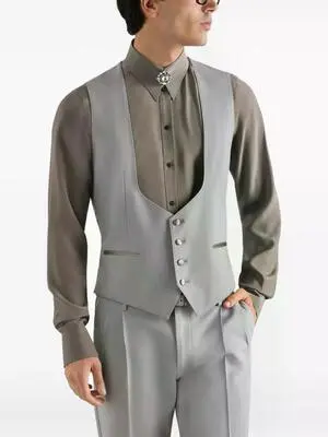 Dolce & Gabbana Micro-rib Tuxedo Vest