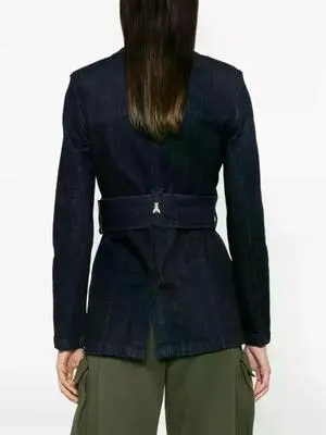 Patrizia Pepe Belted Denim Blazer