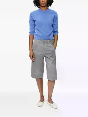 6397 Elbow Cashmere V-neck Sweater - Brown