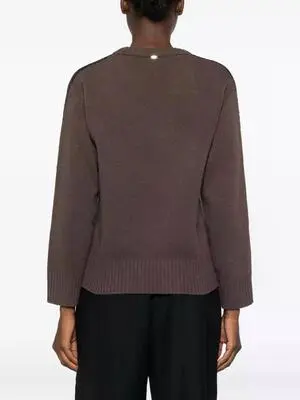 Herno Contrast-stripe Ribbed-trim Sweater