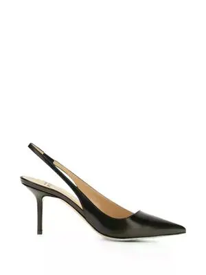 FRANCESCO RUSSO Pointed-toe Slingback Pumps - Black