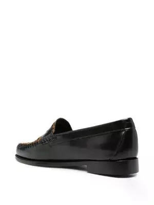 G.H.BASS Leopard-print Penny Loafers