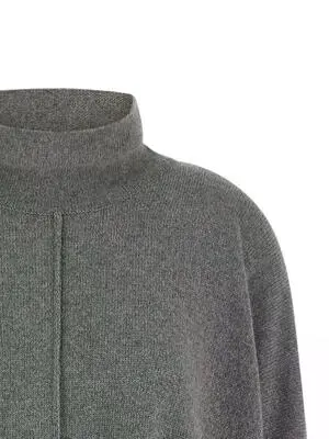 Alberta Ferretti Lace-trimmed Central-stitching Sweater