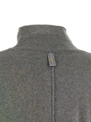 Alberta Ferretti Lace-trimmed Central-stitching Sweater