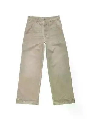 Acne Studios Logo-patch Wide-leg Trousers - Neutrals