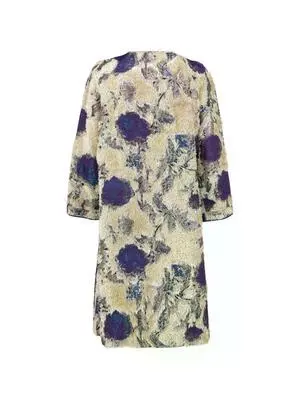 Alberta Ferretti Floral-jacquard Textured Coat