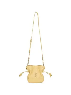 Saint Laurent Jamie Leather Mini Bag - Yellow
