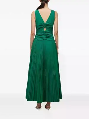 Simkhai Vivianne Cutout Pleated Maxi Dress - Green